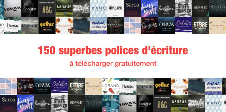 150 superbes polices d'écriture gratuites à télécharger - Graphiste Blog