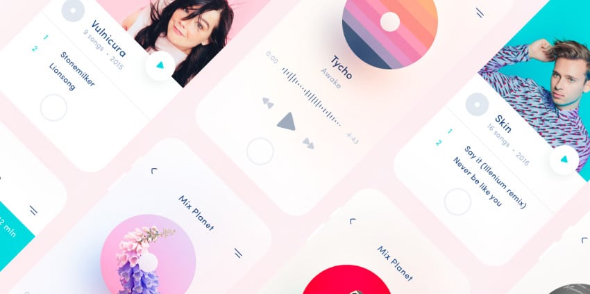 10 designs d'applications de musique - Graphiste Blog