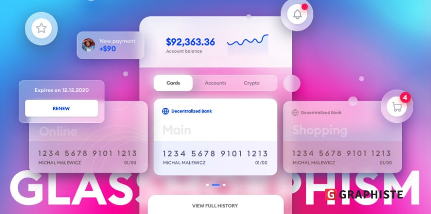 Comment utiliser le Glassmorphism dans vos créations ? - Graphiste Blog