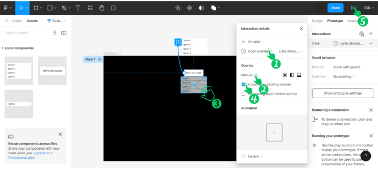Comment créer un menu déroulant sur Figma ? - Graphiste Blog