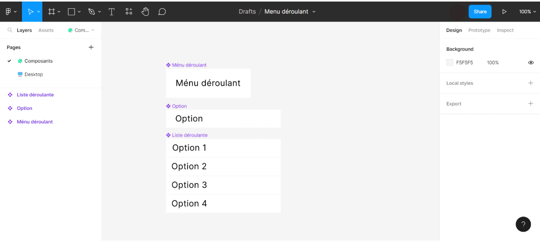 Comment créer un menu déroulant sur Figma ? - Graphiste Blog