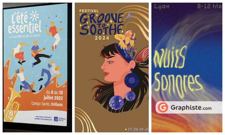 10 inspirations d'affiches pour vos festivals musicaux - Graphiste Blog