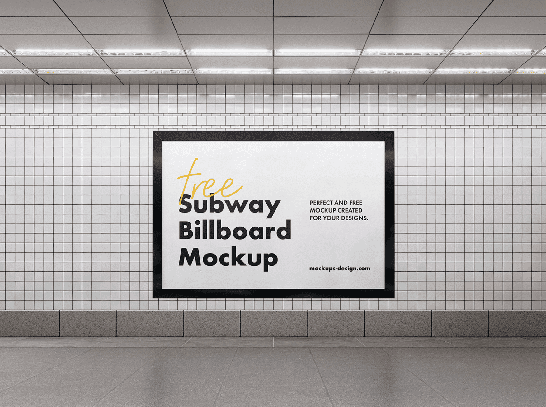 8 mockups d'affiches dans le métro pour vos créations - Graphiste Blog