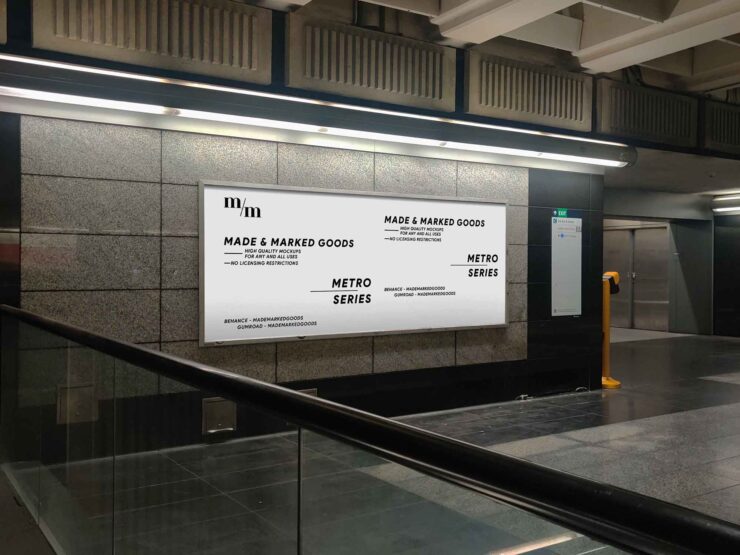8 mockups d'affiches dans le métro pour vos créations - Graphiste Blog