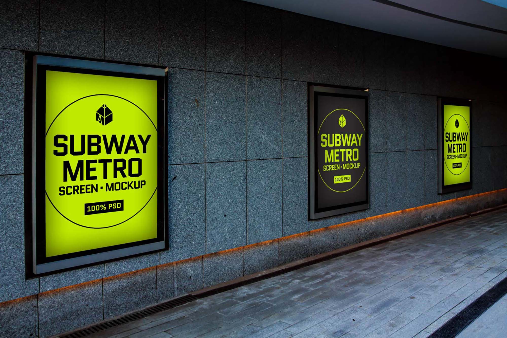 8 mockups d'affiches dans le métro pour vos créations - Graphiste Blog