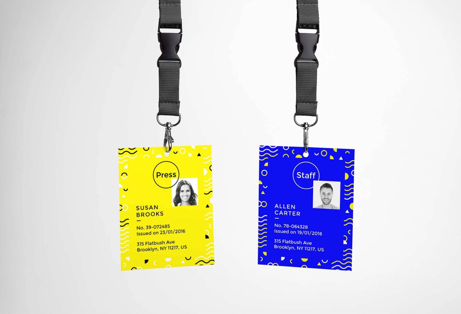 8 mockup de badge pour sublimer vos cartes d'identité en entreprise ...
